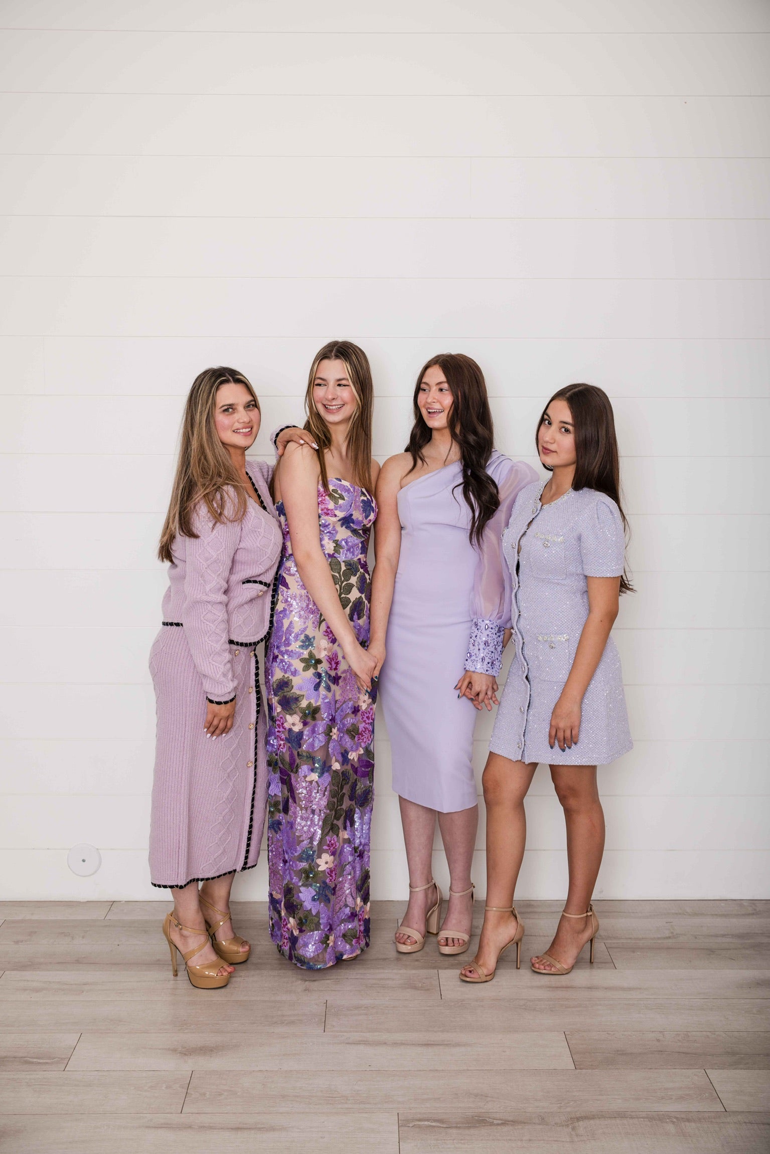 Danielle Strapless Lavender Floral Sequin Gown – Robin Towle